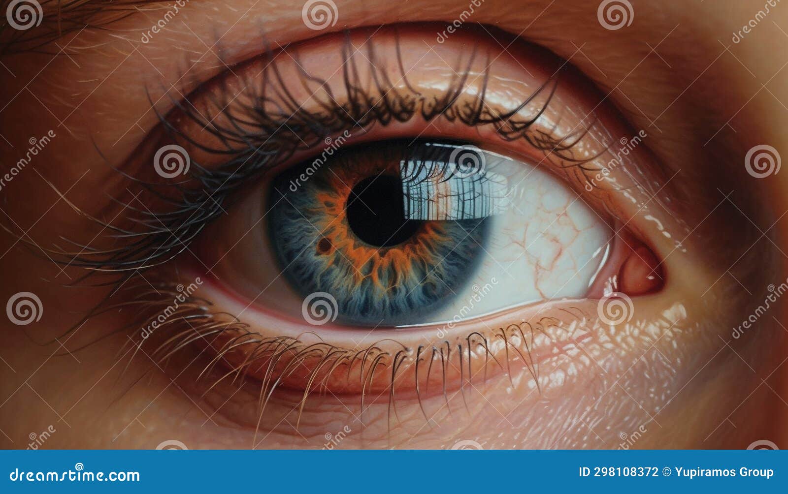 Close Up of a Caucasian Woman Eye, Staring into the Camera Generated by ...