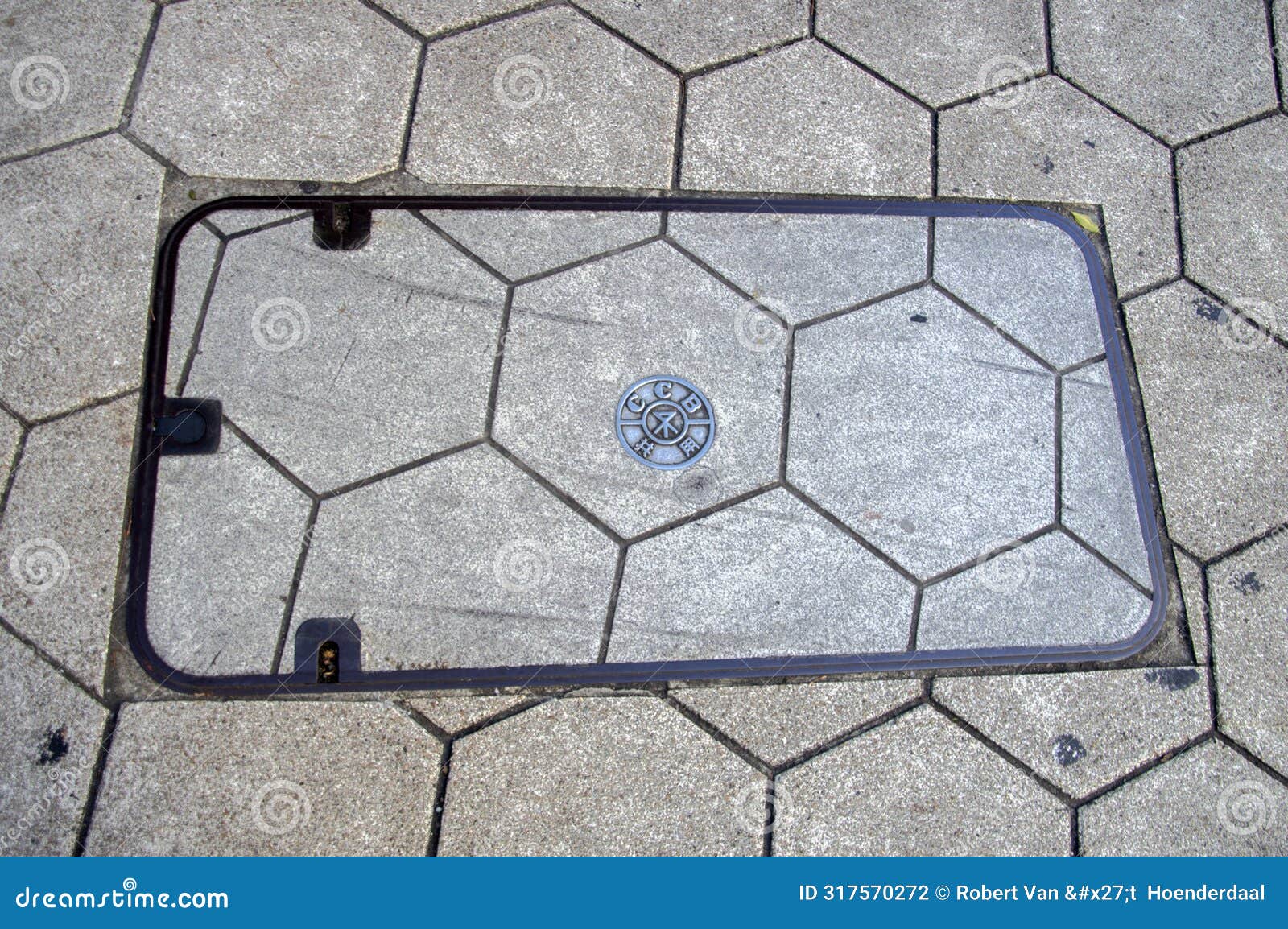 Close Up of a CCB Sewer Hatch at Osaka Japan 4-9-2016 Editorial ...