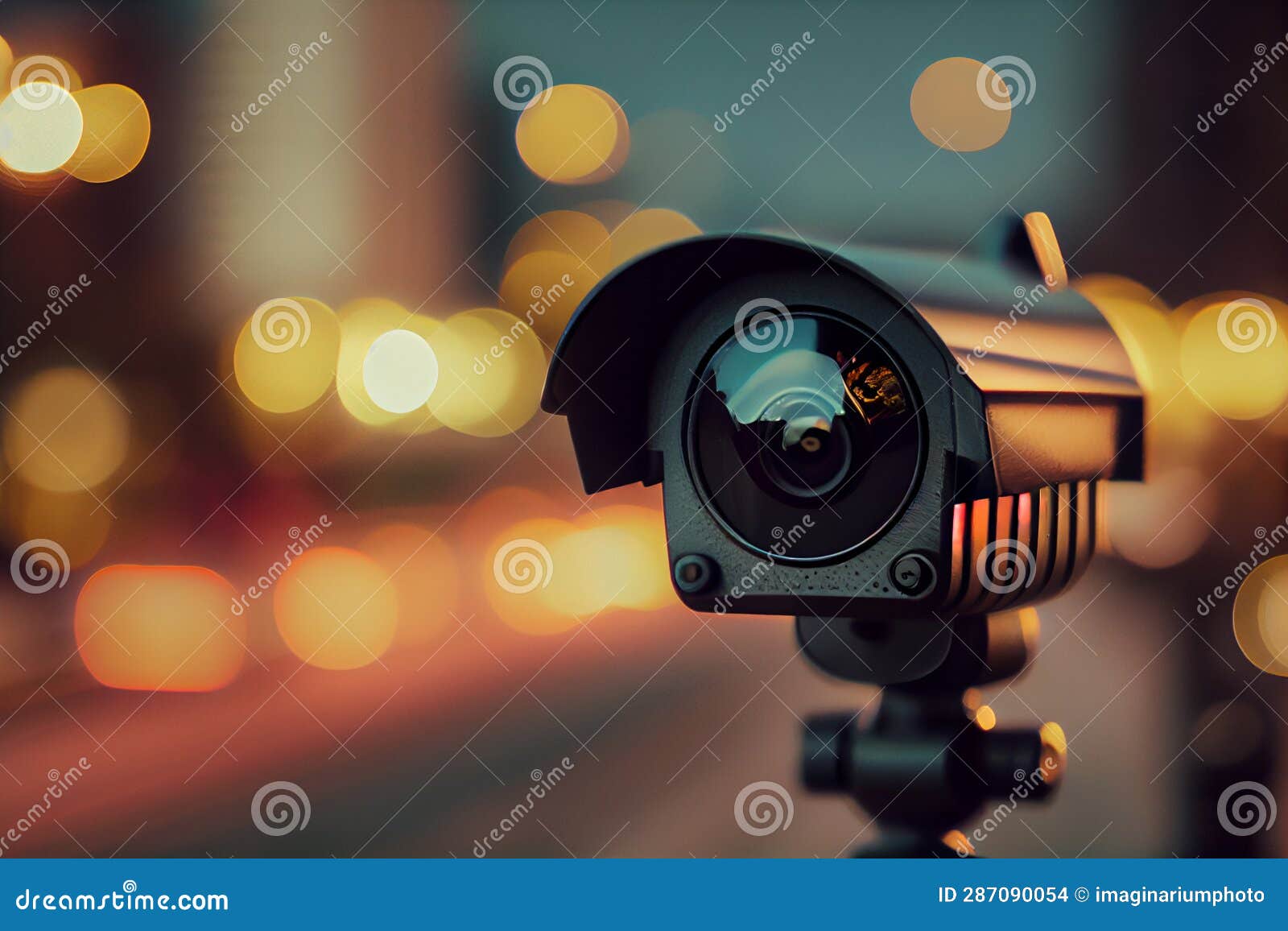 Close-up of CCTV Camera in Public Areas for Security System Stock Photo ...