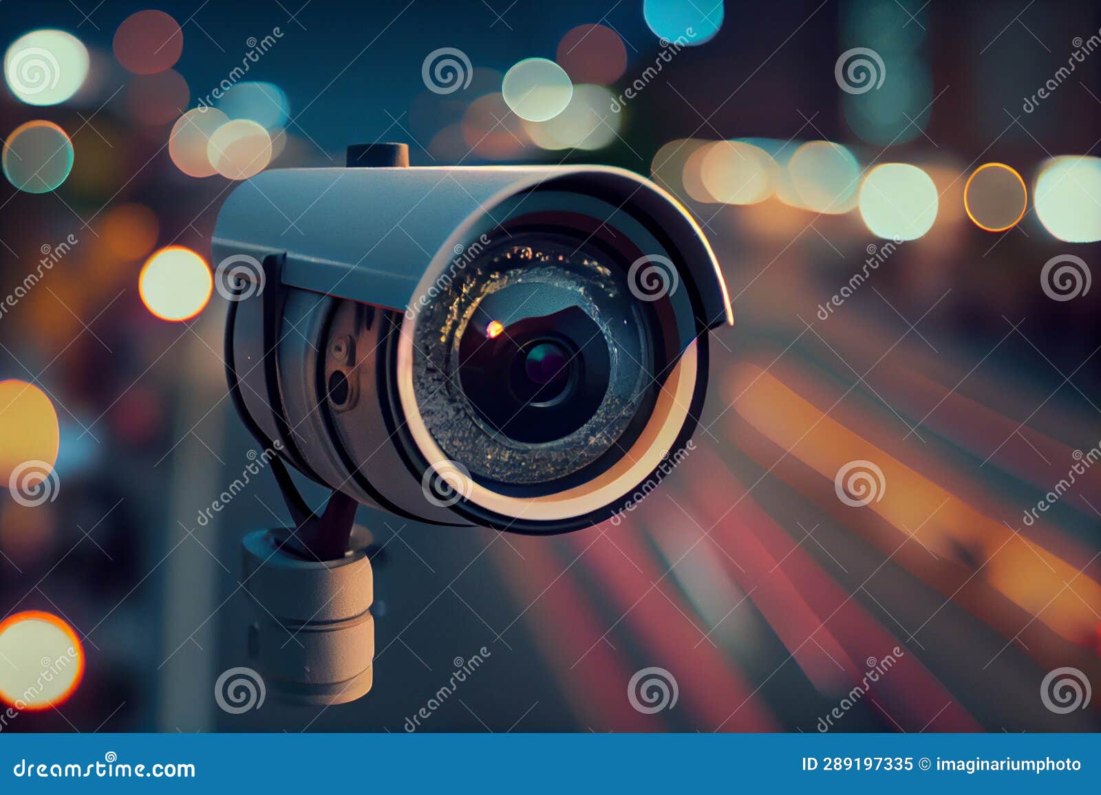 Close-up of CCTV Camera in Public Areas for Security System Stock ...