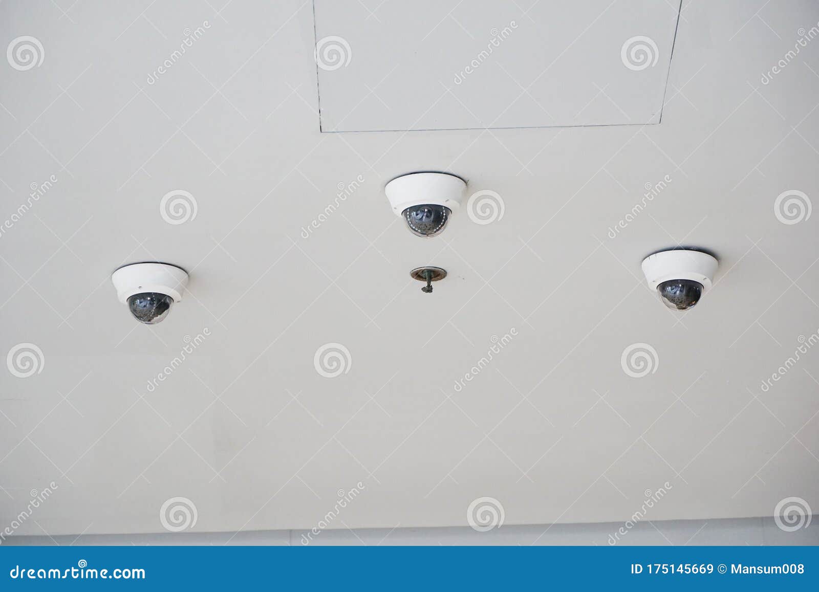 CCTV Security Camera Front of a Building in City Stock Image - Image of ...