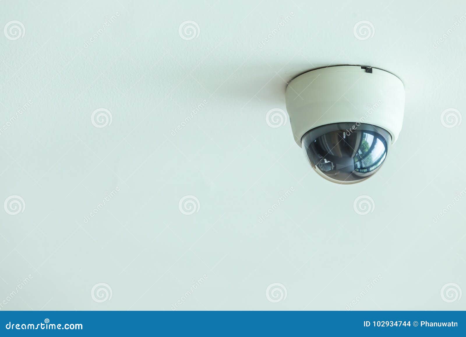 CCTV System Installed on the Ceiling in the Hotel Corridor Stock Photo ...