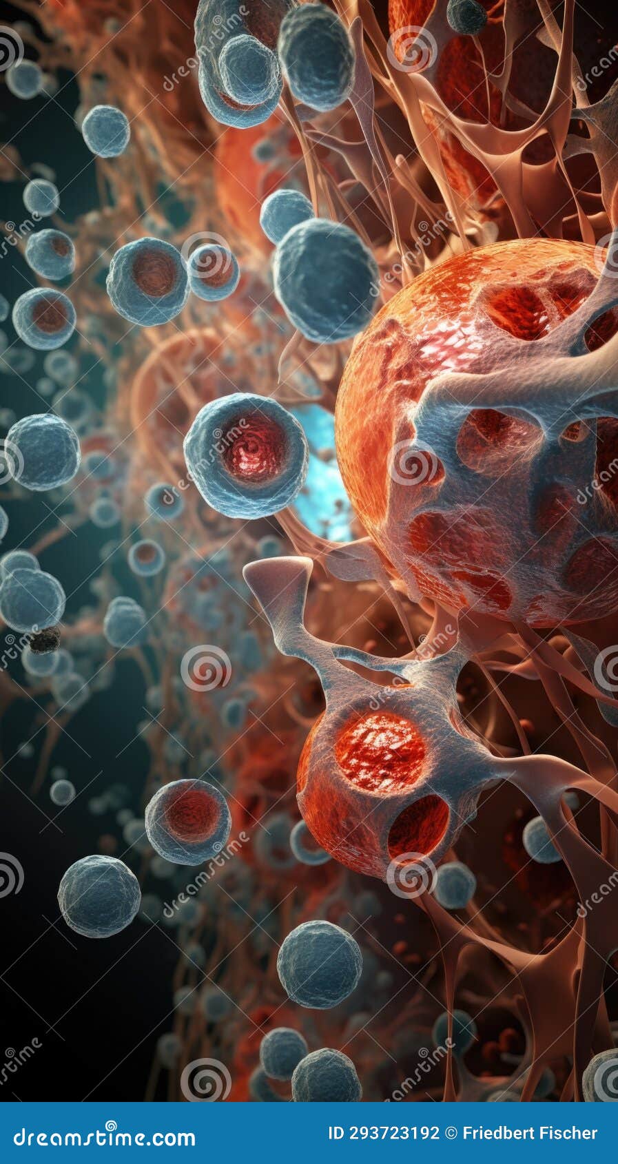 A Close Up of a Cell in a Cell Wall Stock Photo - Image of vein ...