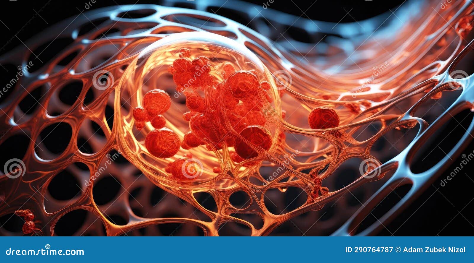 A close up of a cell stock illustration. Illustration of science ...