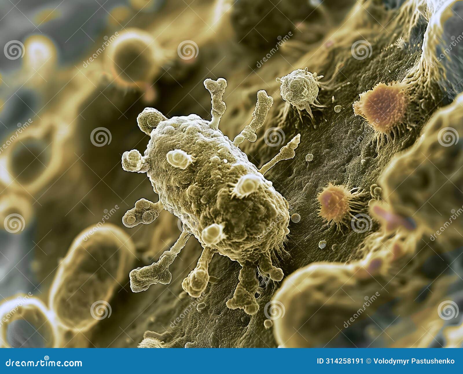 Many Bacteria Close Up Under The Microscope Royalty-Free Stock Image ...