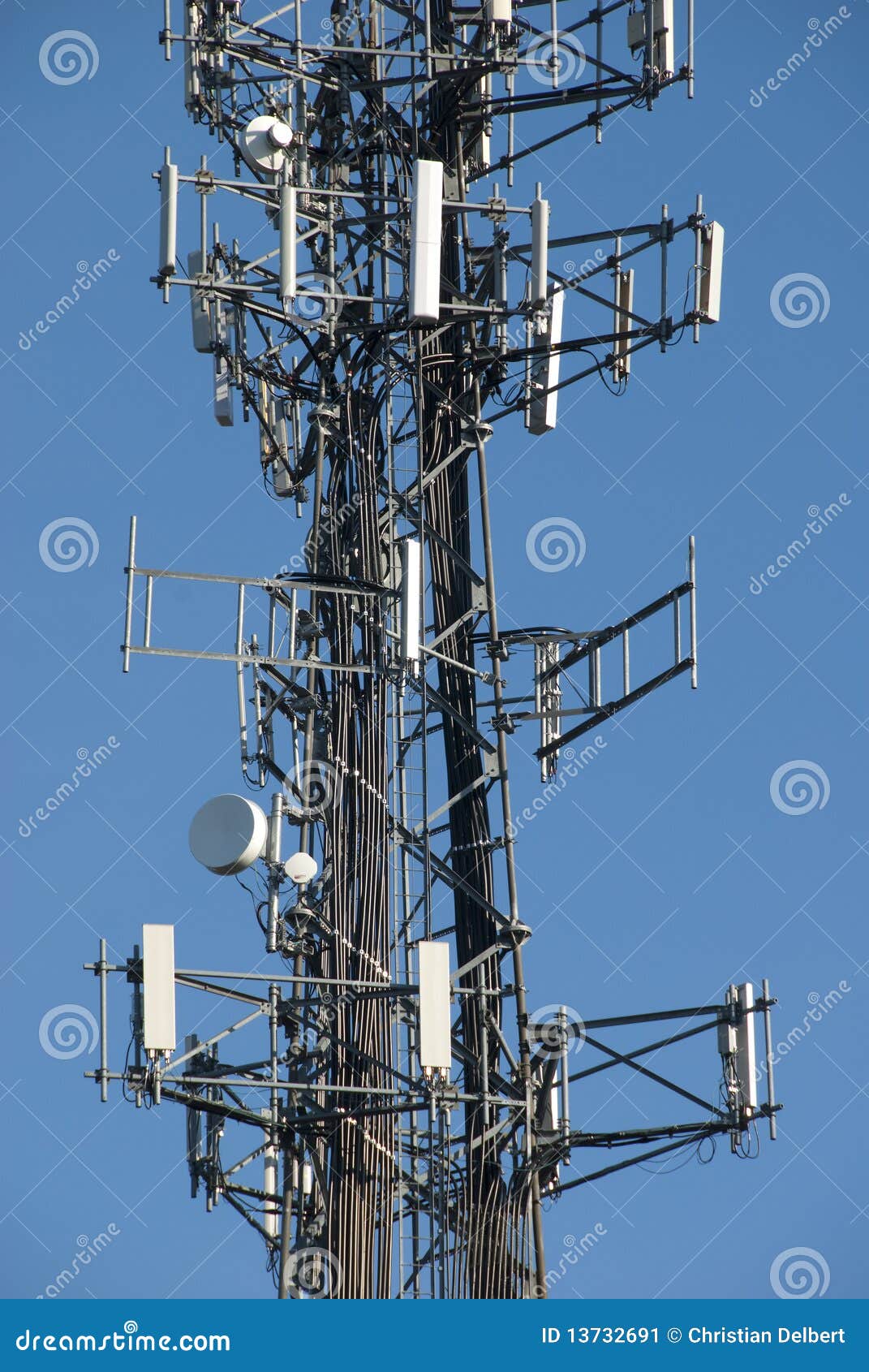 Close up of cell tower stock image. Image of industrial - 13732691