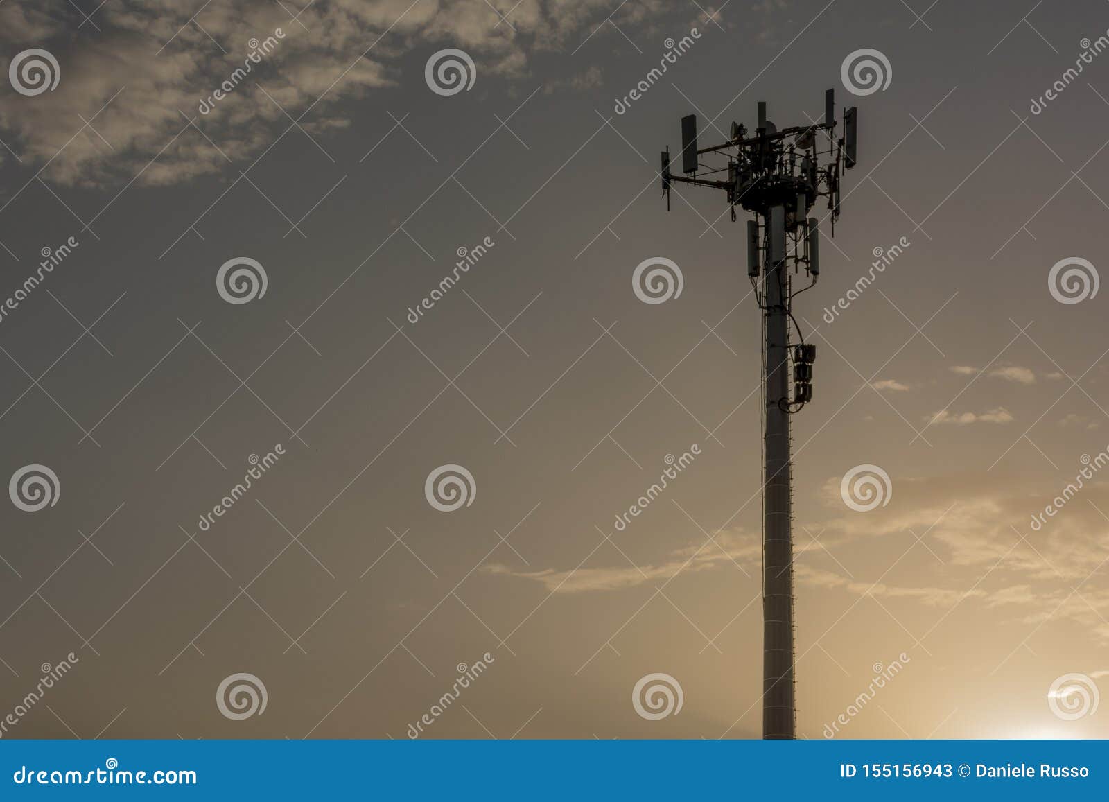 Close Up of Cellphone Tower at Sunset Stock Image - Image of phone ...