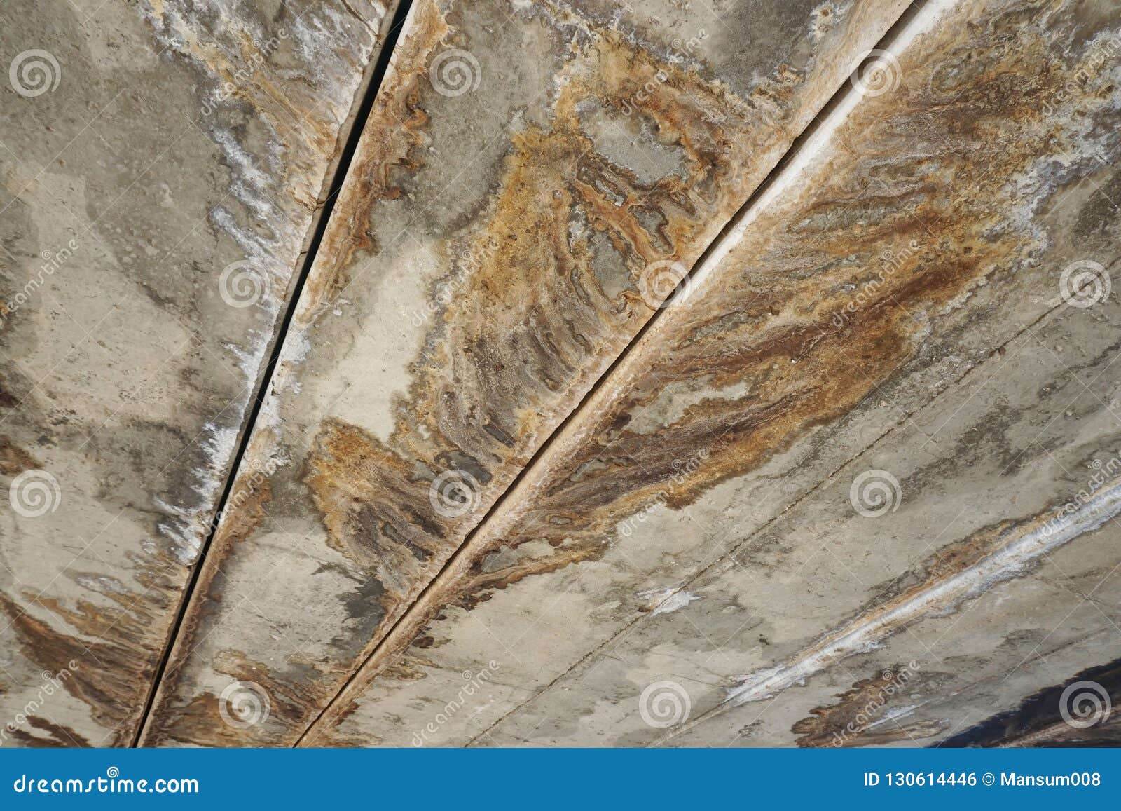 Cement Ceiling Have Traces Water Drip Stock Photo - Image of water ...