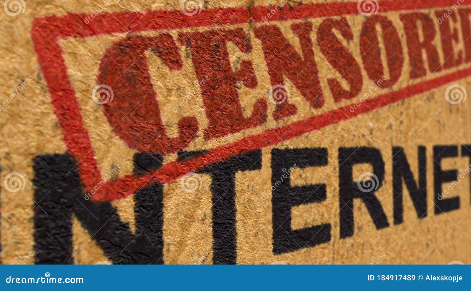 Censored internet concept stock video. Video of social - 184917489