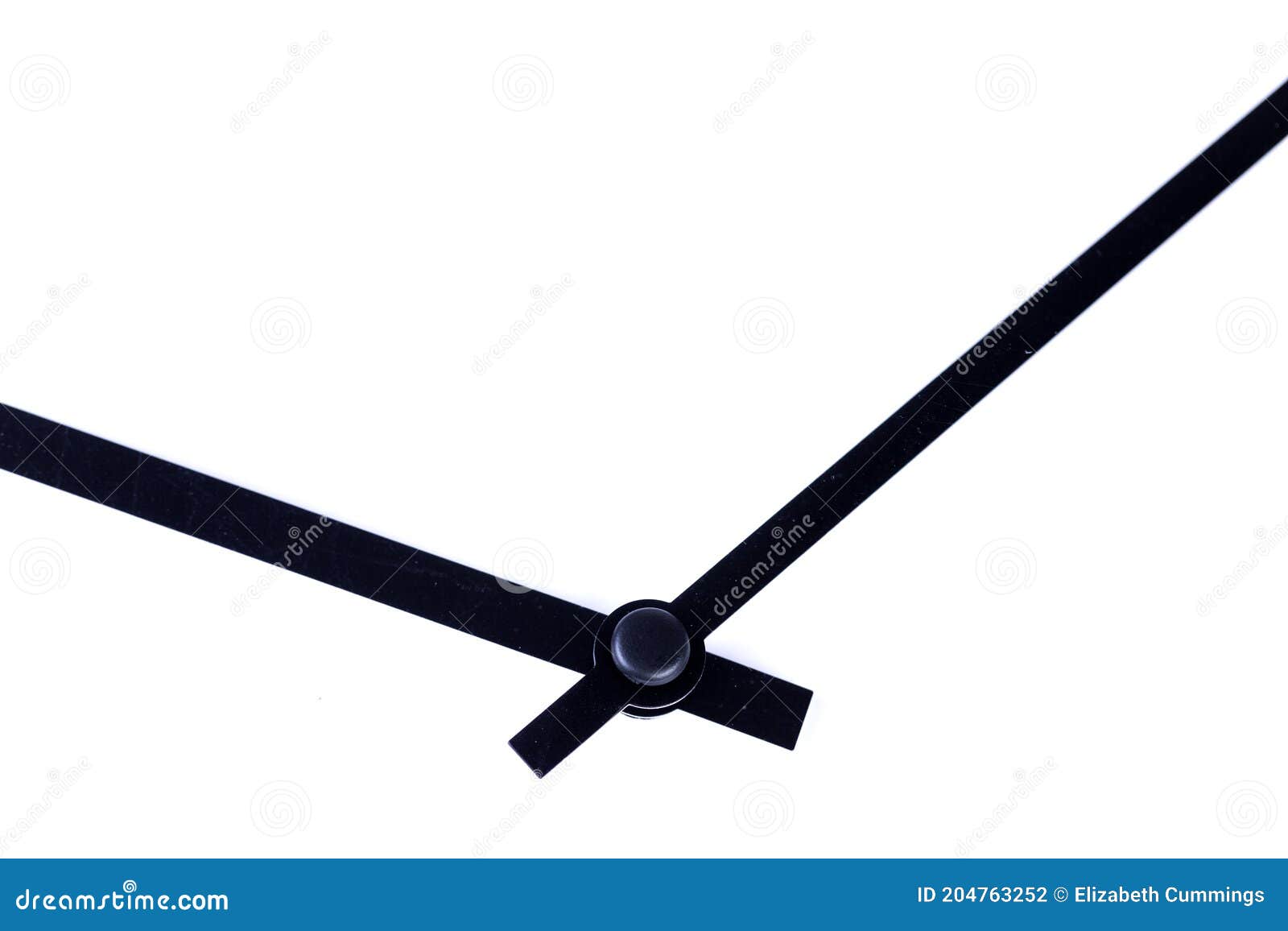 Close Up Center of an Analog Clock Hands Showing the Time of Ten Past ...