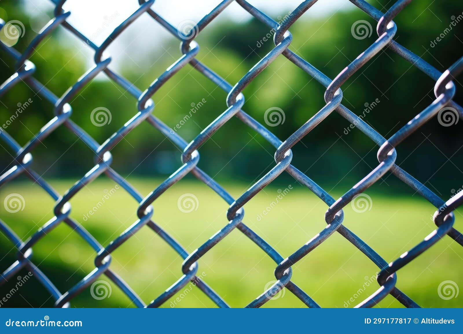 Close-up of Chain Link Fence with a Lock Stock Image - Image of ...