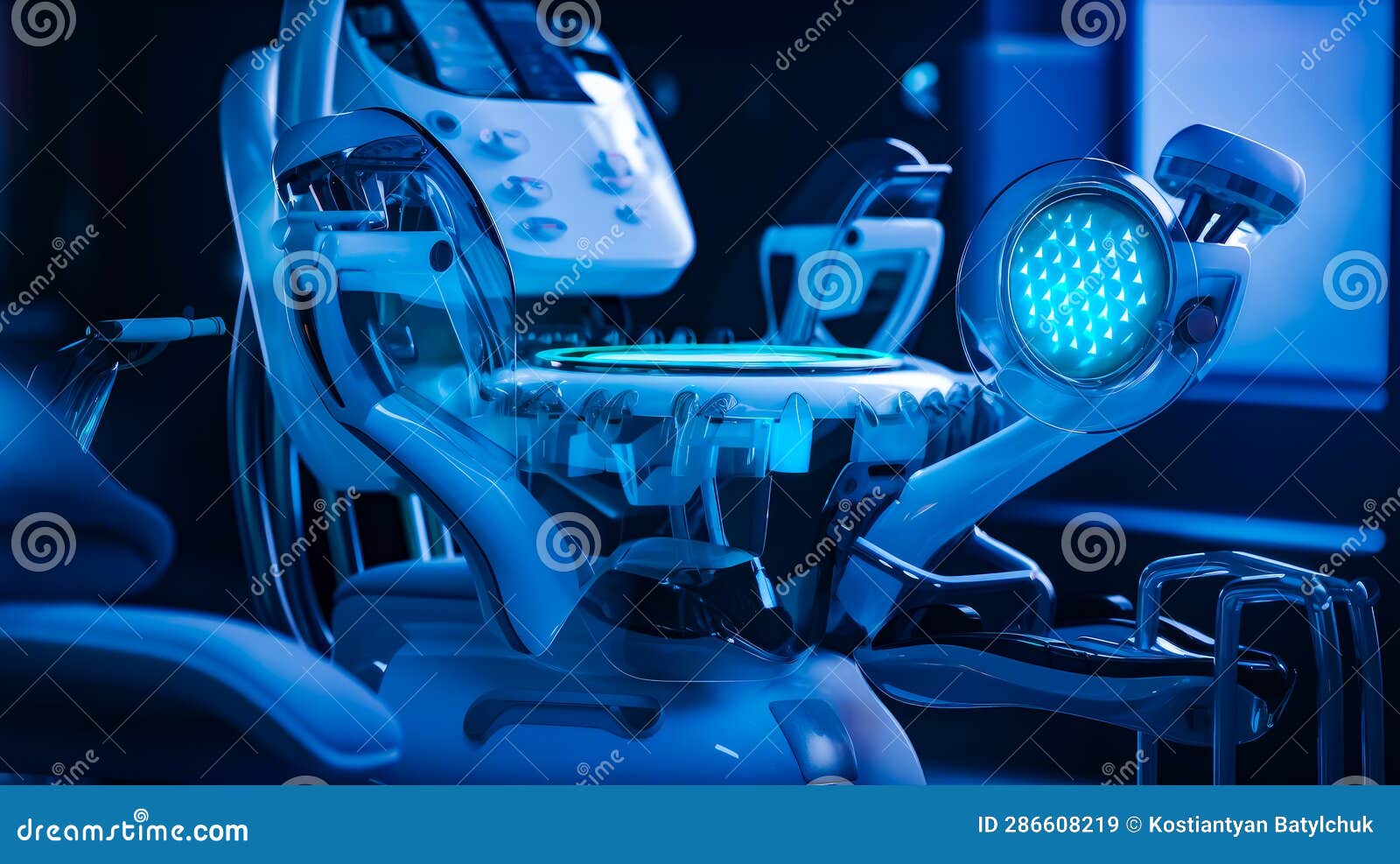 Close Up of Chair with Light on it S Back Stock Image - Image of chrome ...