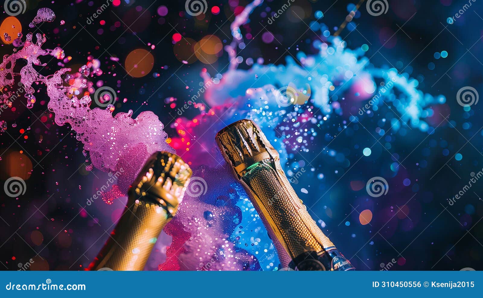 Close-up of Champagne Explosion. Celebration Theme Stock Photo - Image ...