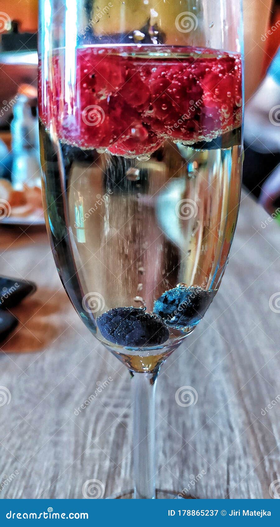 Close-up of Champagne with Fruits Stock Image - Image of champagne ...