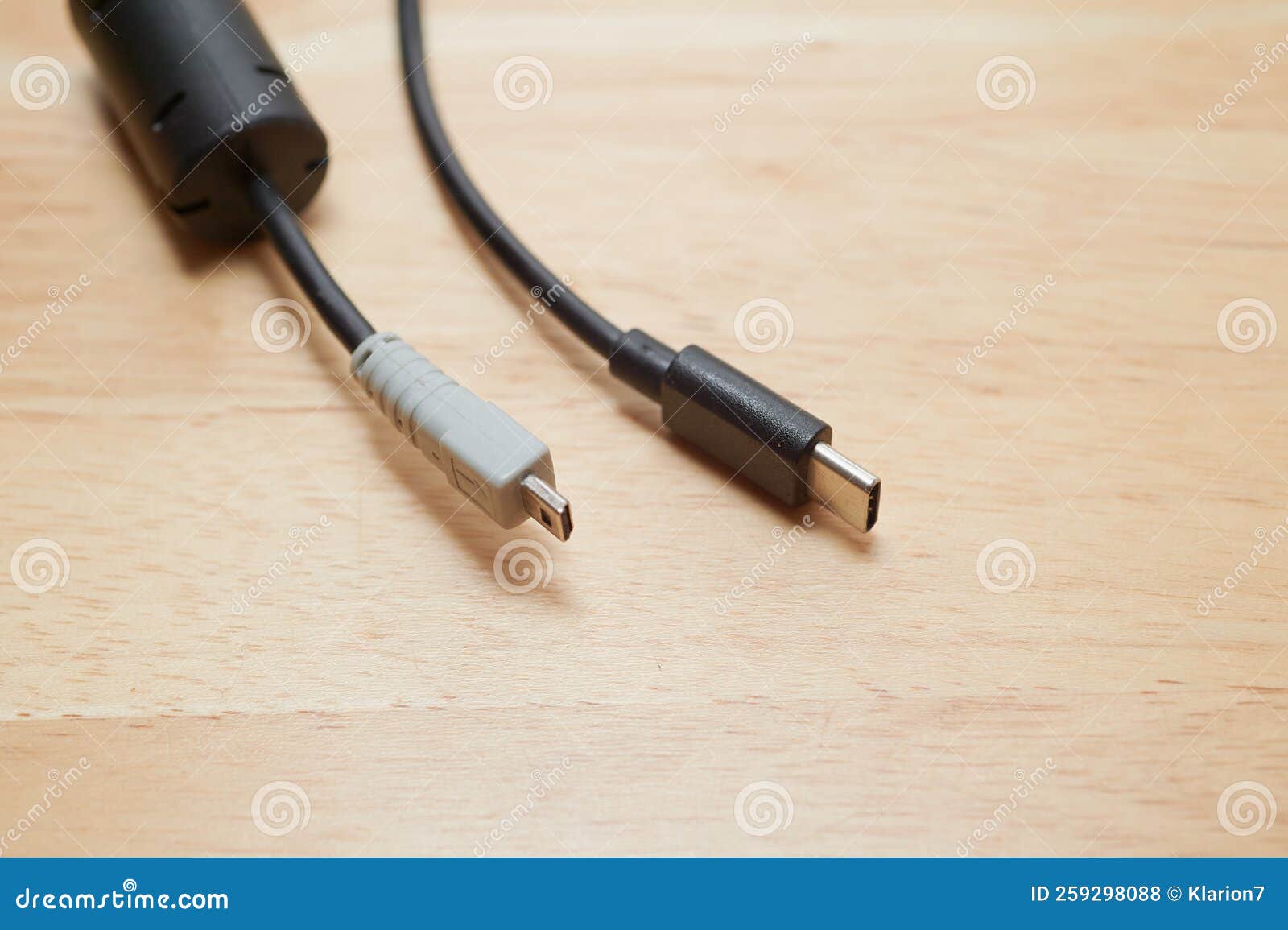 Close Up of Charging Cables Lying on a Table Stock Photo - Image of ...