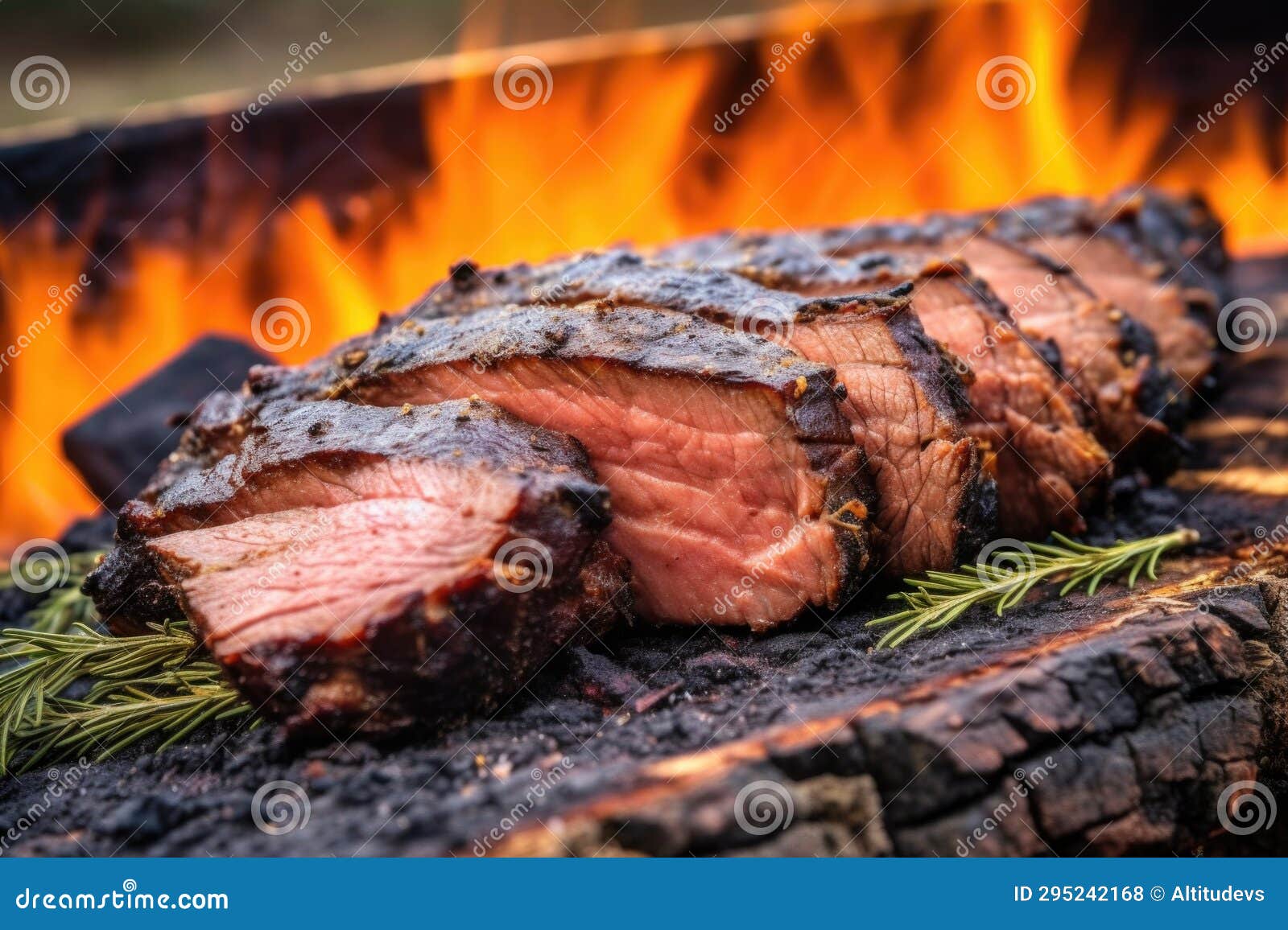 Close-up of Charred Bark on Smoked Brisket Stock Photo - Image of meat ...