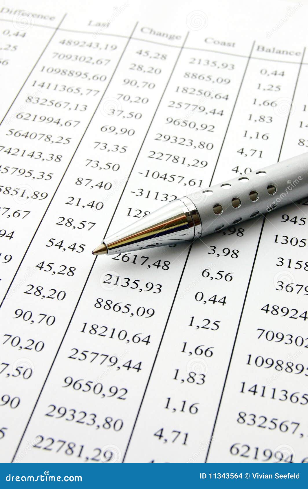 Close up of a chart stock photo. Image of manage, financial - 11343564