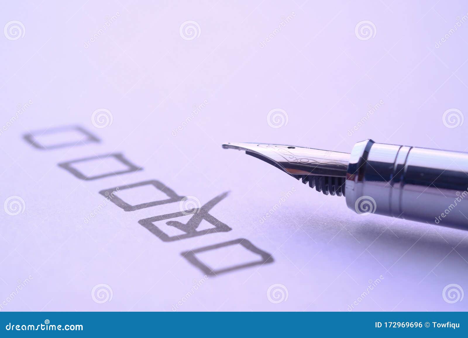 Close Up of Check Mark with Pen on Paper Stock Photo - Image of signs ...