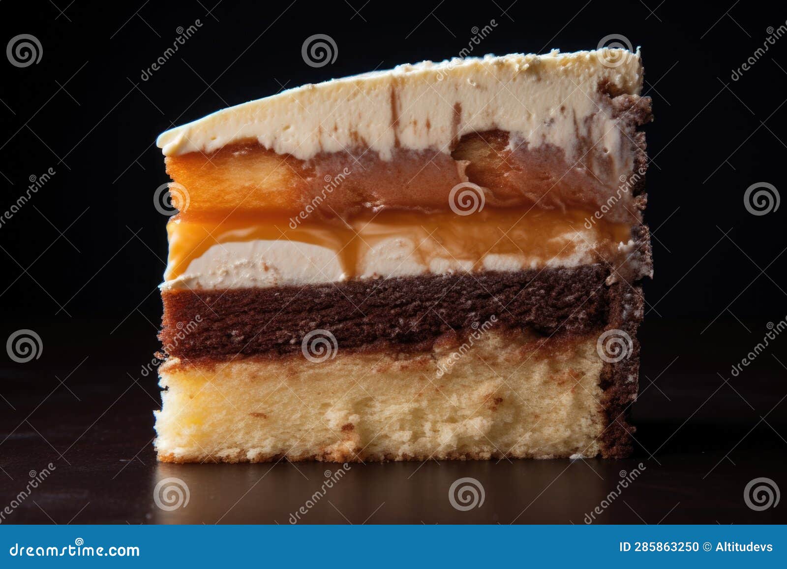 Close-up of Cheesecake Texture and Layers Stock Photo - Image of ...