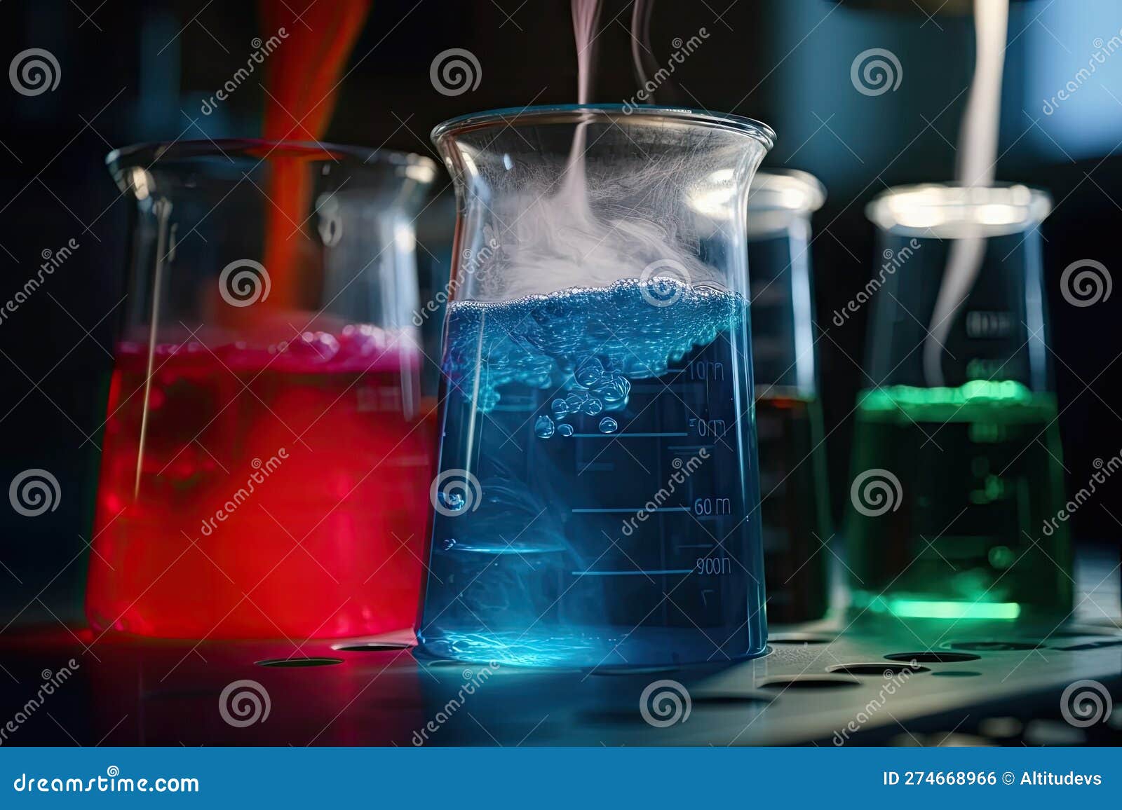 Close-up of Chemical Reaction in Laboratory Stock Photo - Image of ...