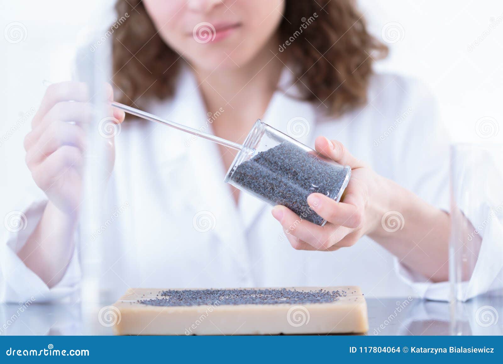 Chemist Analyzing Sample in Laboratory Stock Photo - Image of close ...