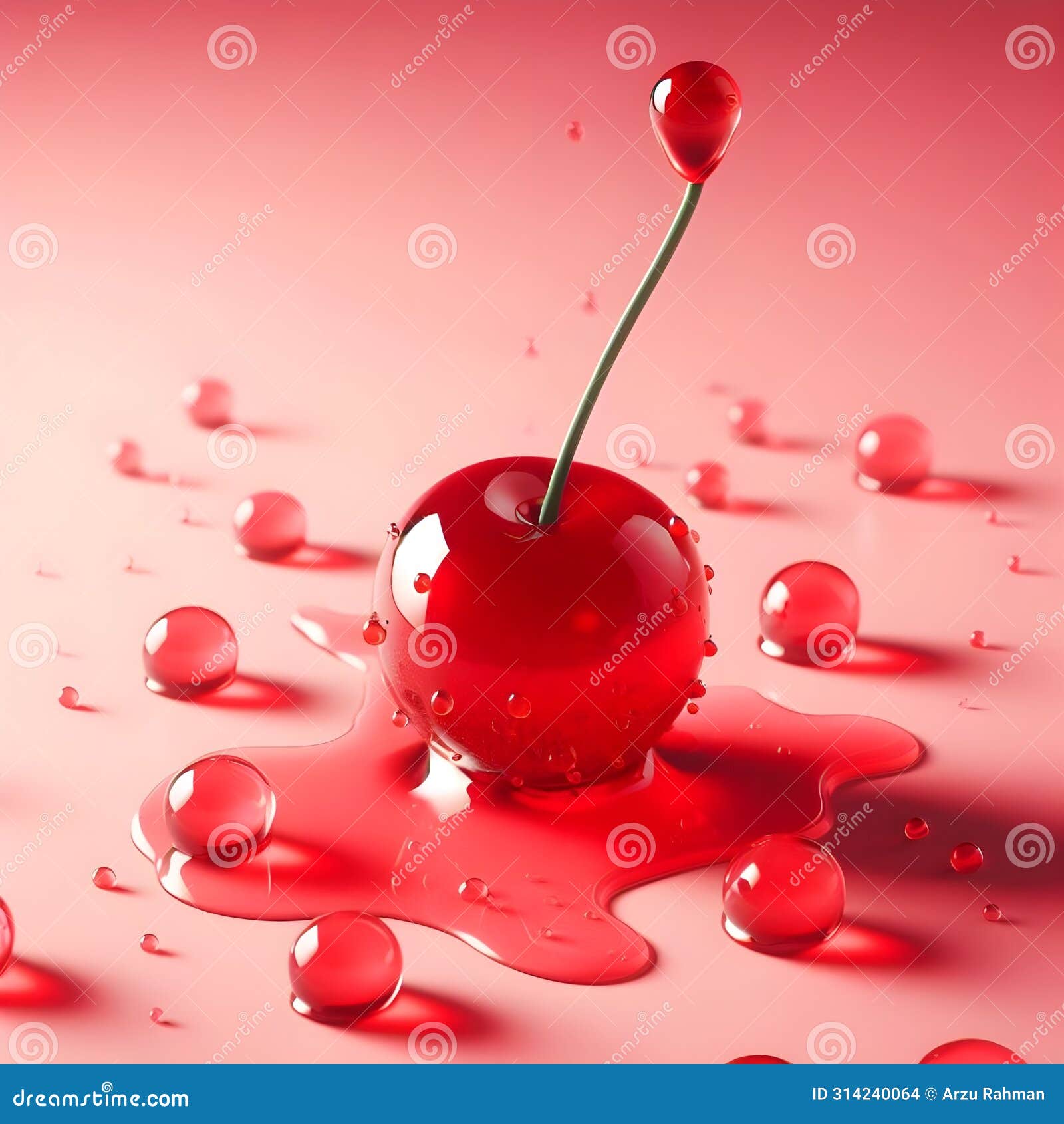 A Close Up of a Cherry, a Red Bundle Stock Illustration - Illustration ...