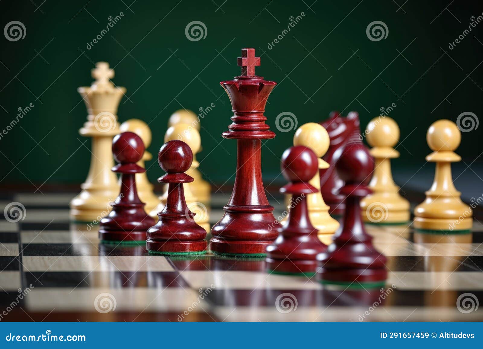 Close-up of a Chess Board Demonstrating Strategic Thinking Stock Image ...