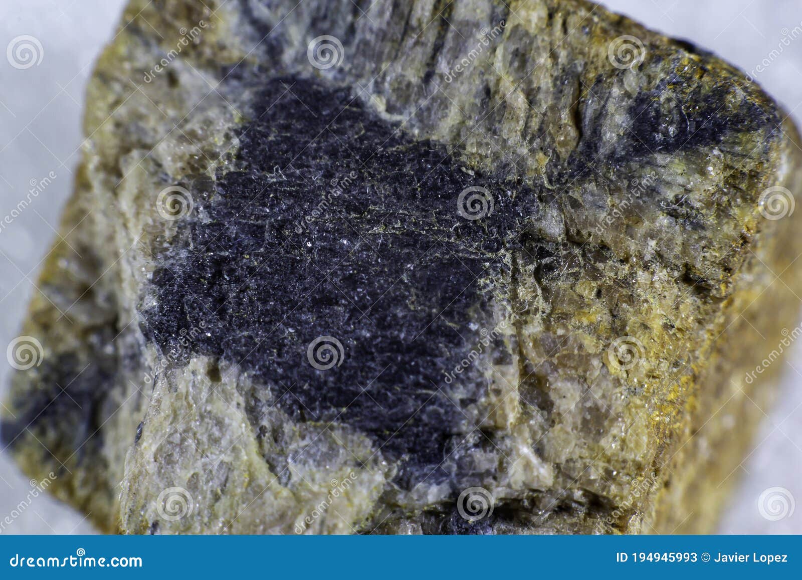 Close Up on a Chiastolite Mineral Stone Stock Image - Image of natural ...