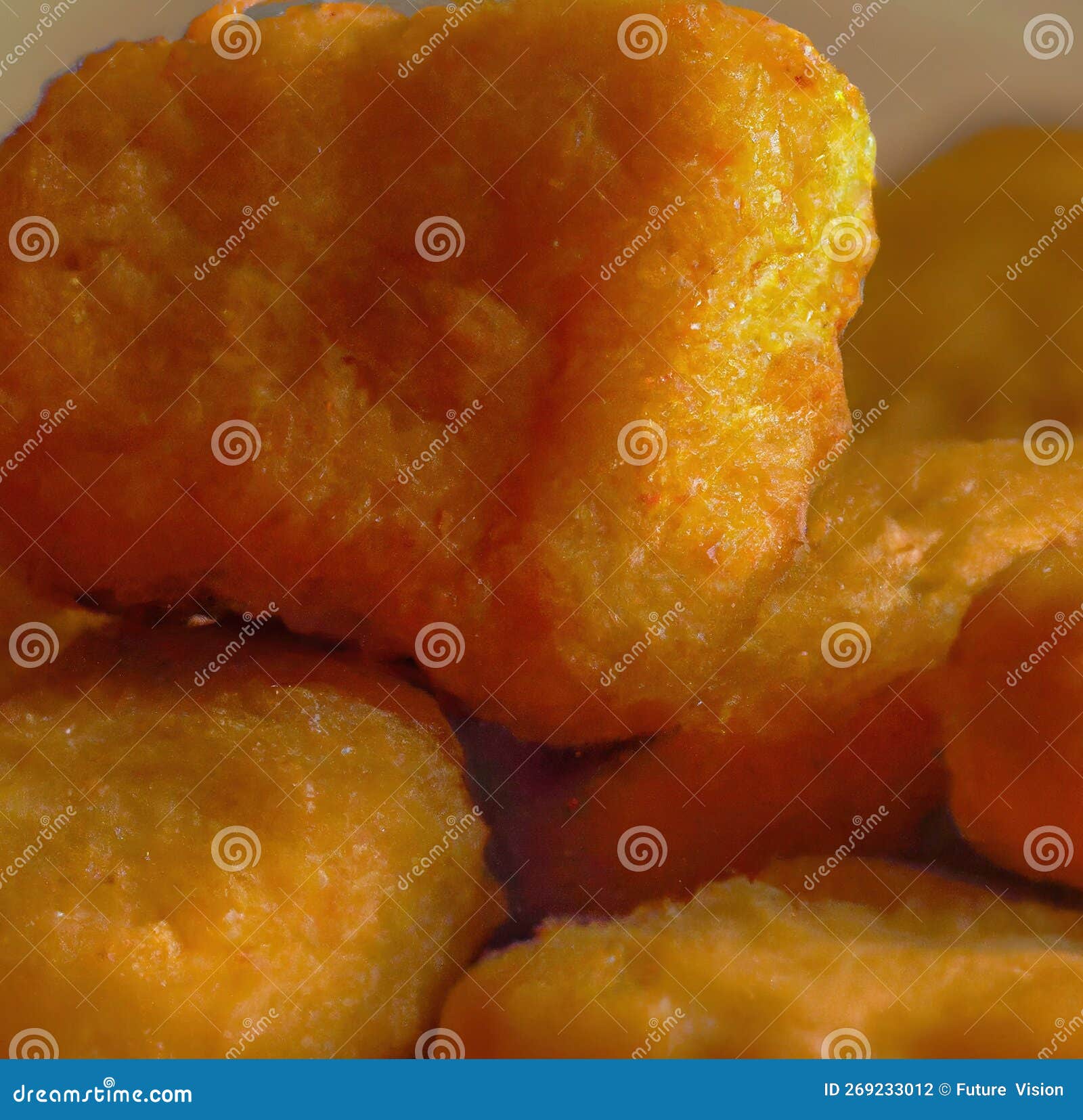Close Up of Chicken Nuggets Created Using Generative Ai Technology ...