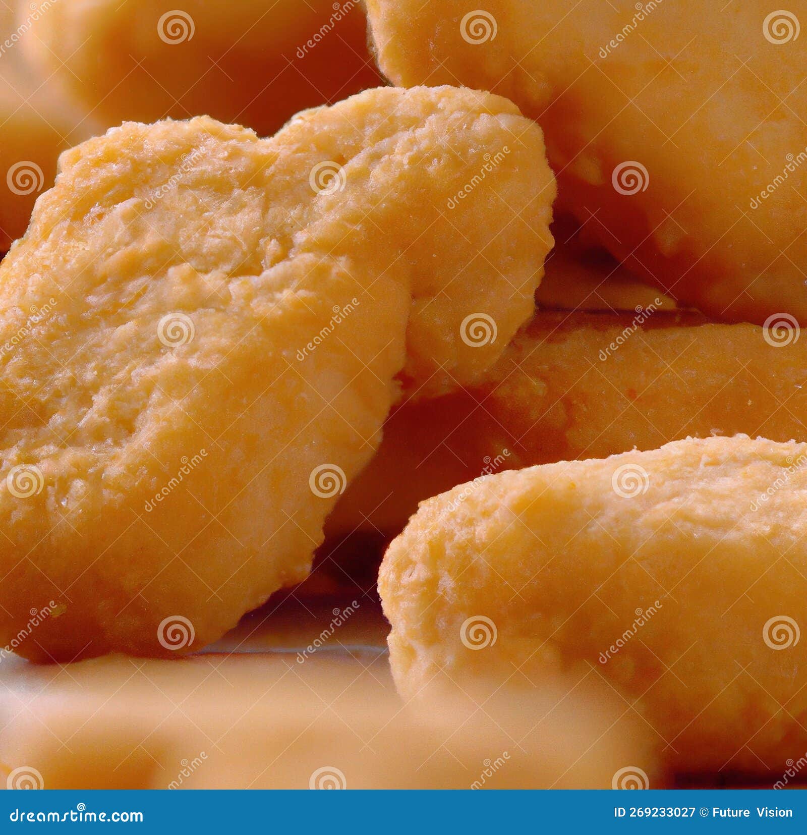 Close Up of Chicken Nuggets Created Using Generative Ai Technology ...