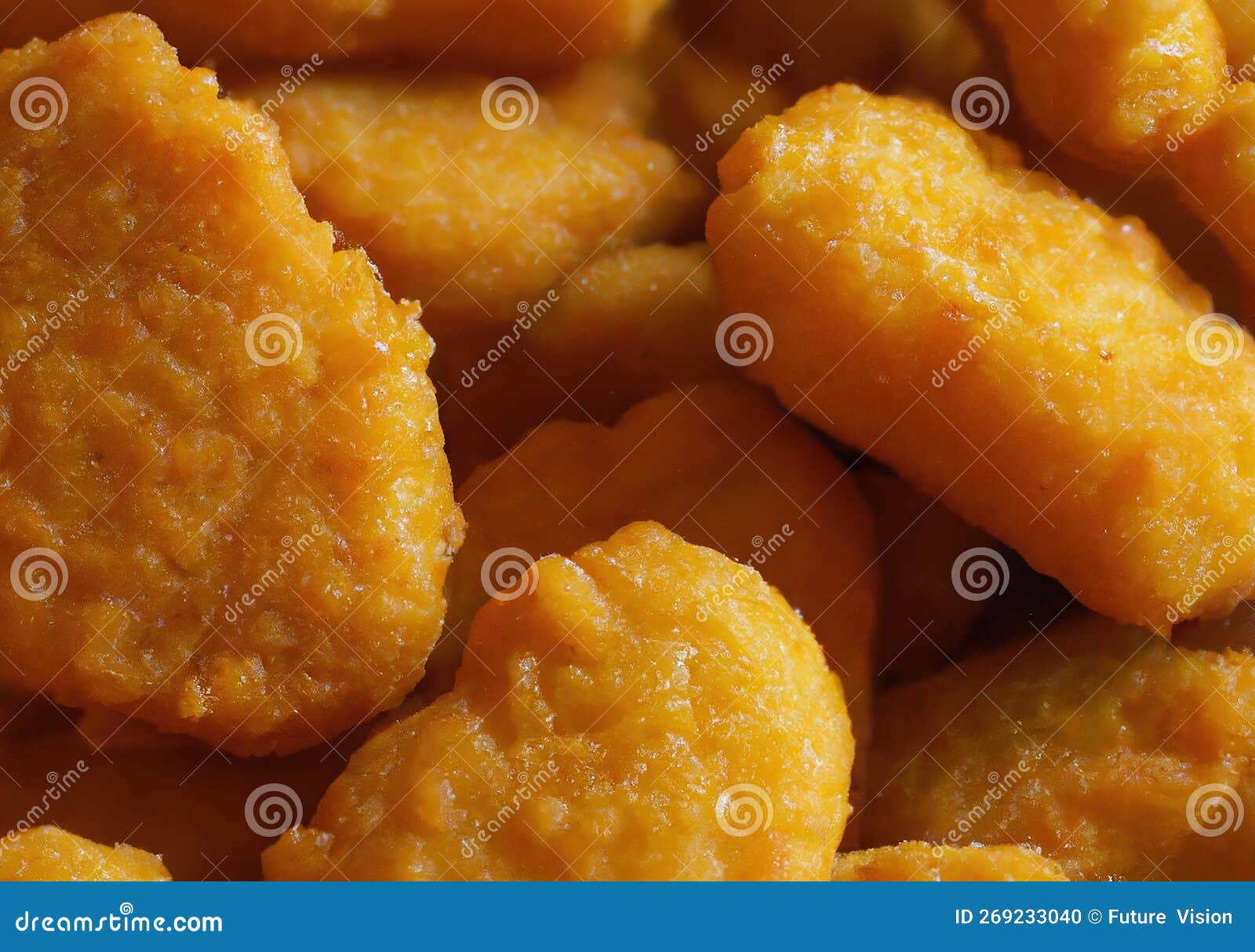 Close Up of Chicken Nuggets Created Using Generative Ai Technology ...