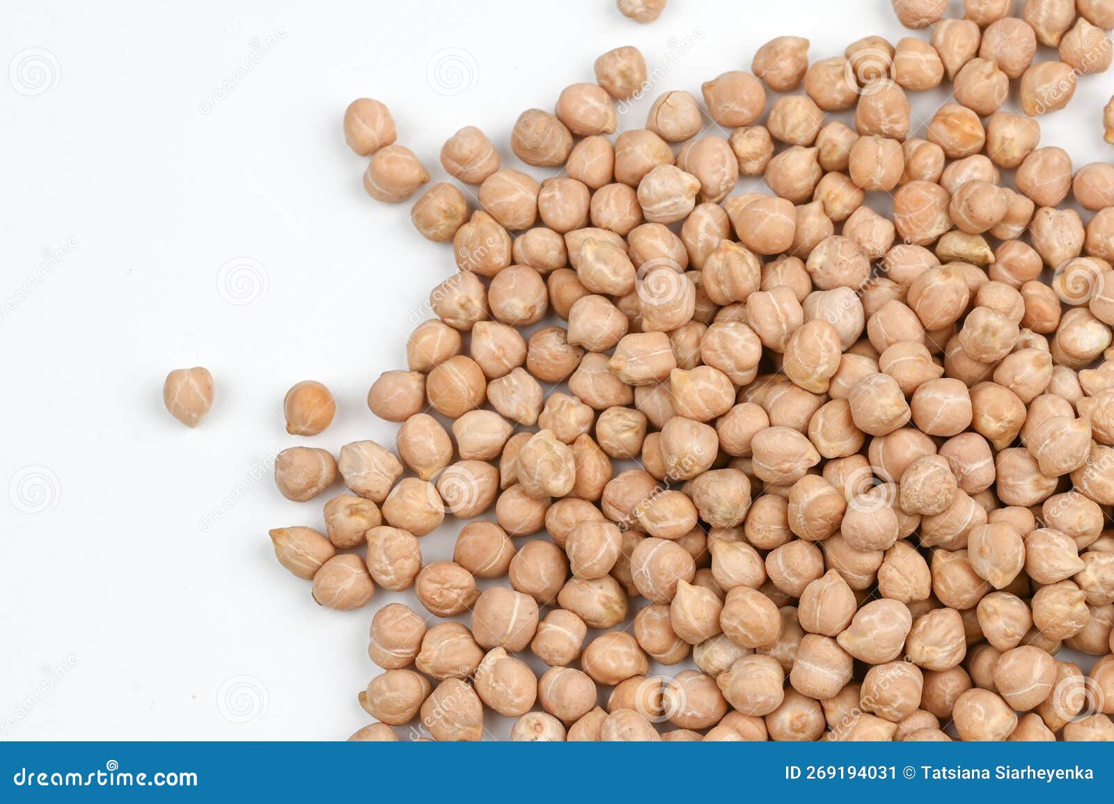Close Up of Chickpeas on White Background. Chickpea Background Top View ...