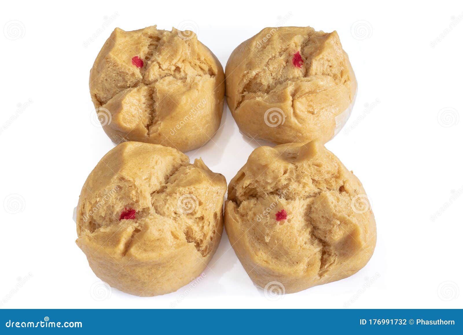 The Close Up of Chinese Brown Sugar Steamed Bread Buns Stock Photo ...