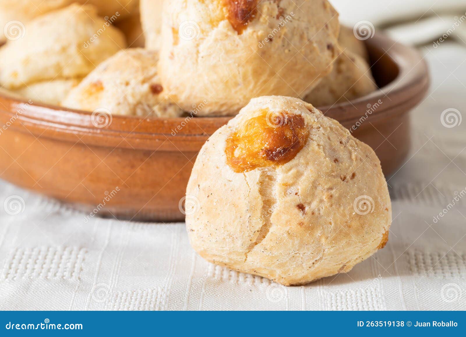 Close Up of a Chipa, Typical Paraguayan Cheese Bread Stock Photo ...