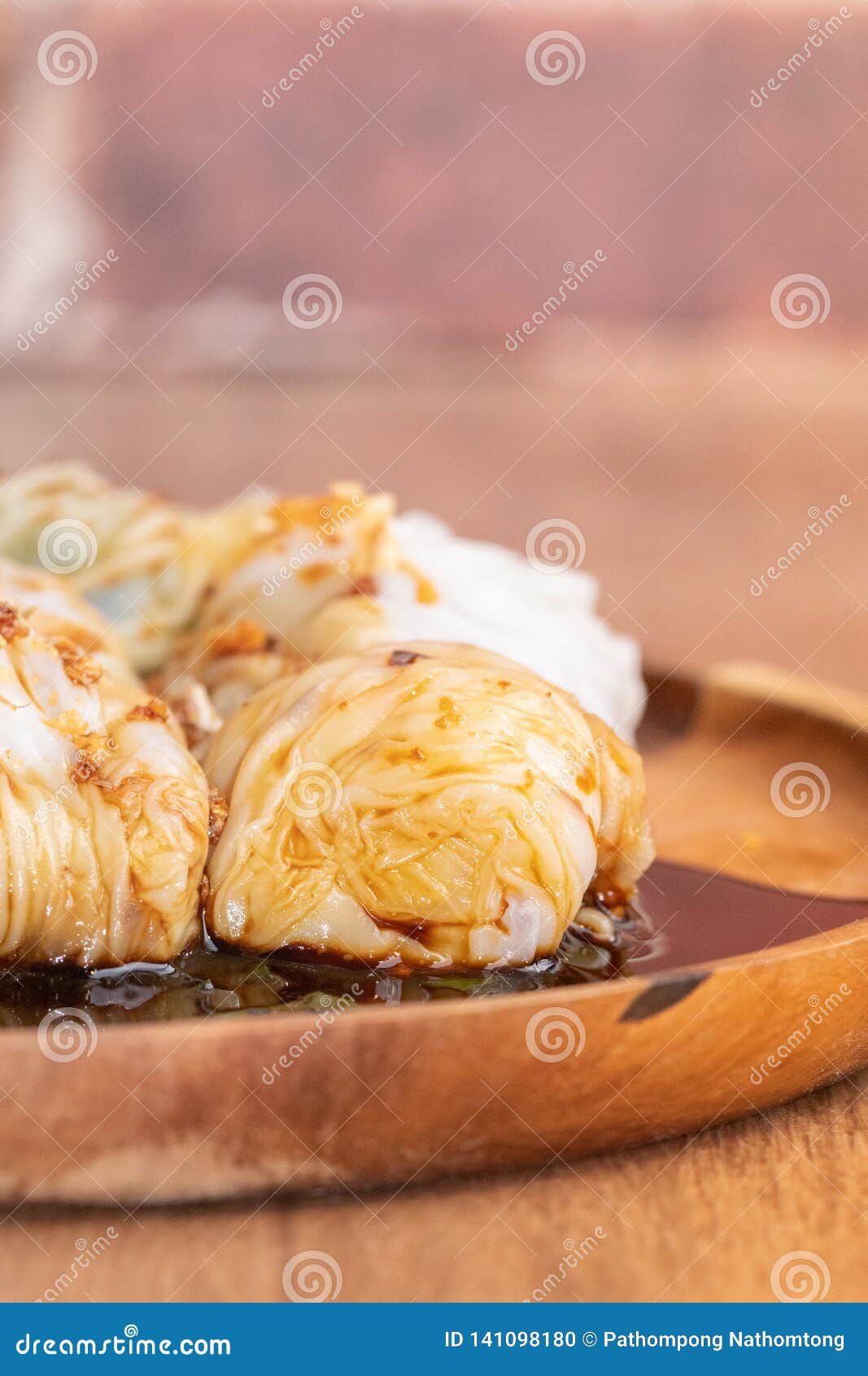 Close Up of Chives Dumpling or Gui Chai in Thai Stock Photo - Image of ...