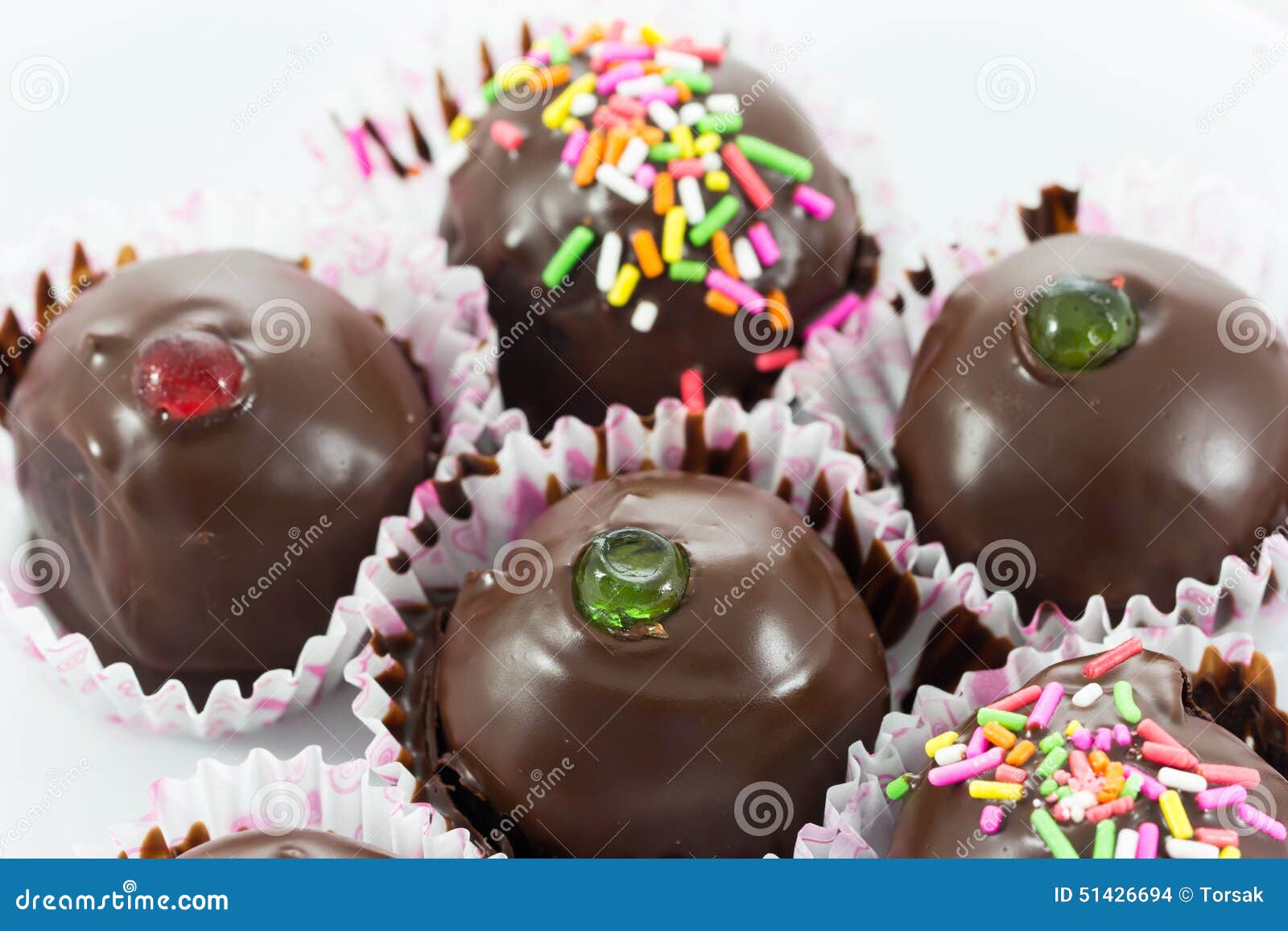 Close up chocolate ball stock photo. Image of party, food - 51426694