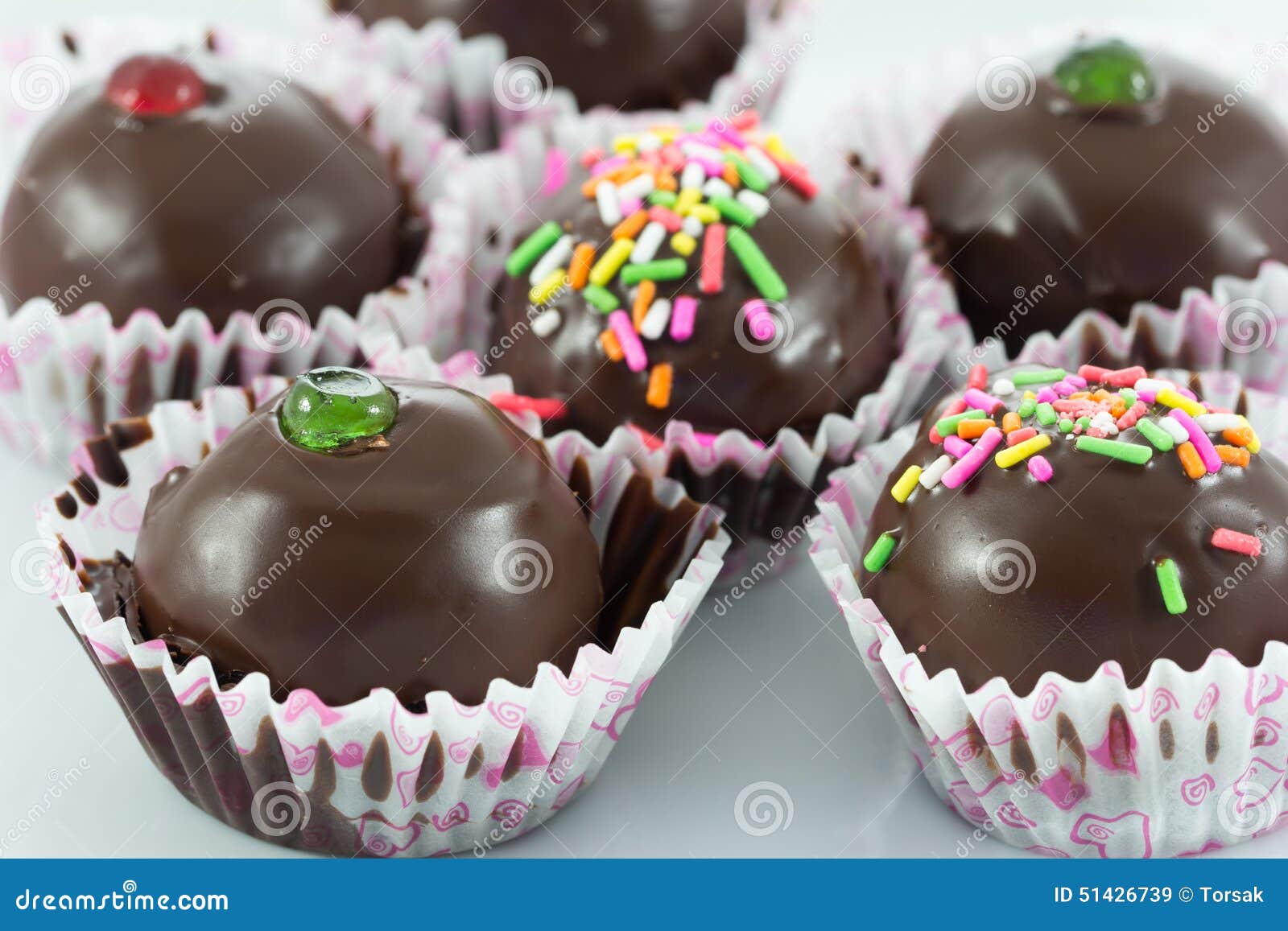 Close up chocolate ball stock image. Image of candy, white - 51426739