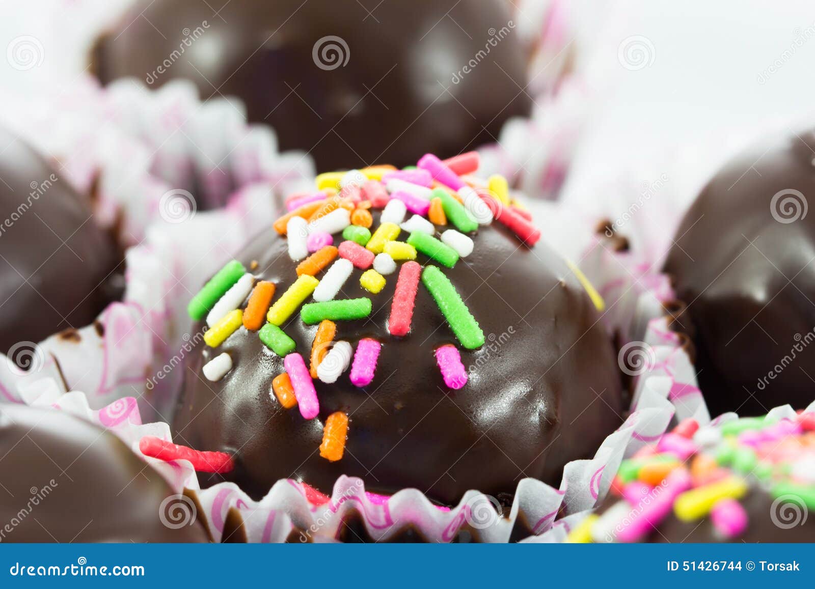 Close up chocolate ball stock photo. Image of delicious - 51426744
