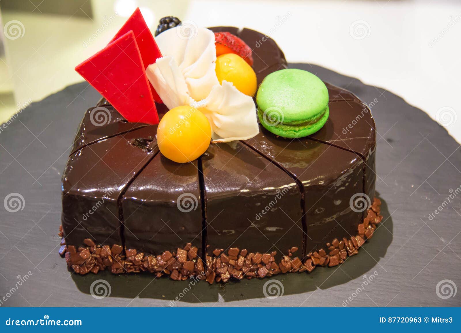 Close Up of a Chocolate Cake. Stock Image - Image of food, bakery: 87720963