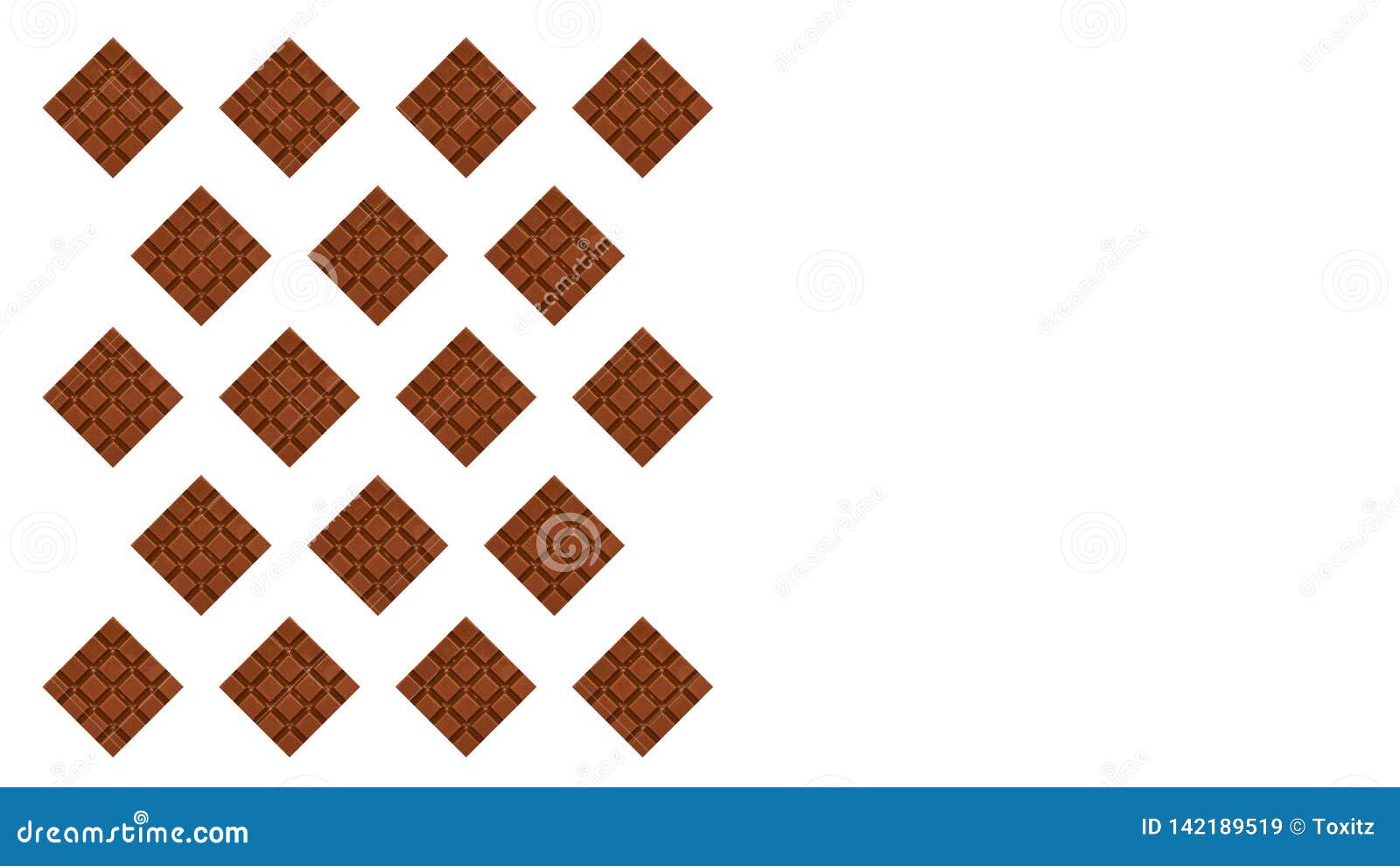 Close Up Chocolate Pieces Pattern Background Photo Stock Image - Image ...