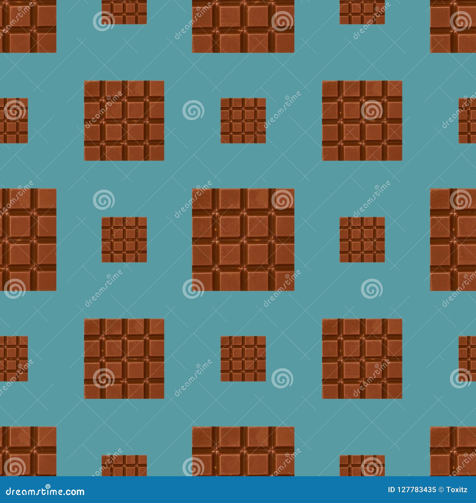 Close Up Chocolate Pieces Seamless Pattern Background Stock Image ...