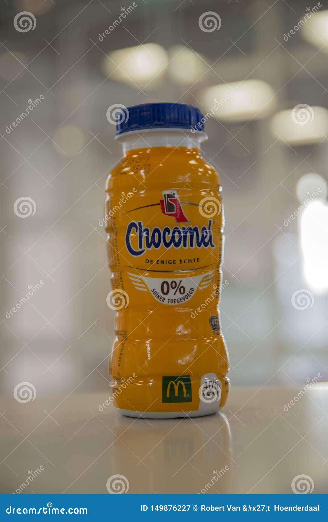 Close Up Chocomel Bottle at Amstelveen the Netherlands 2019 Editorial ...