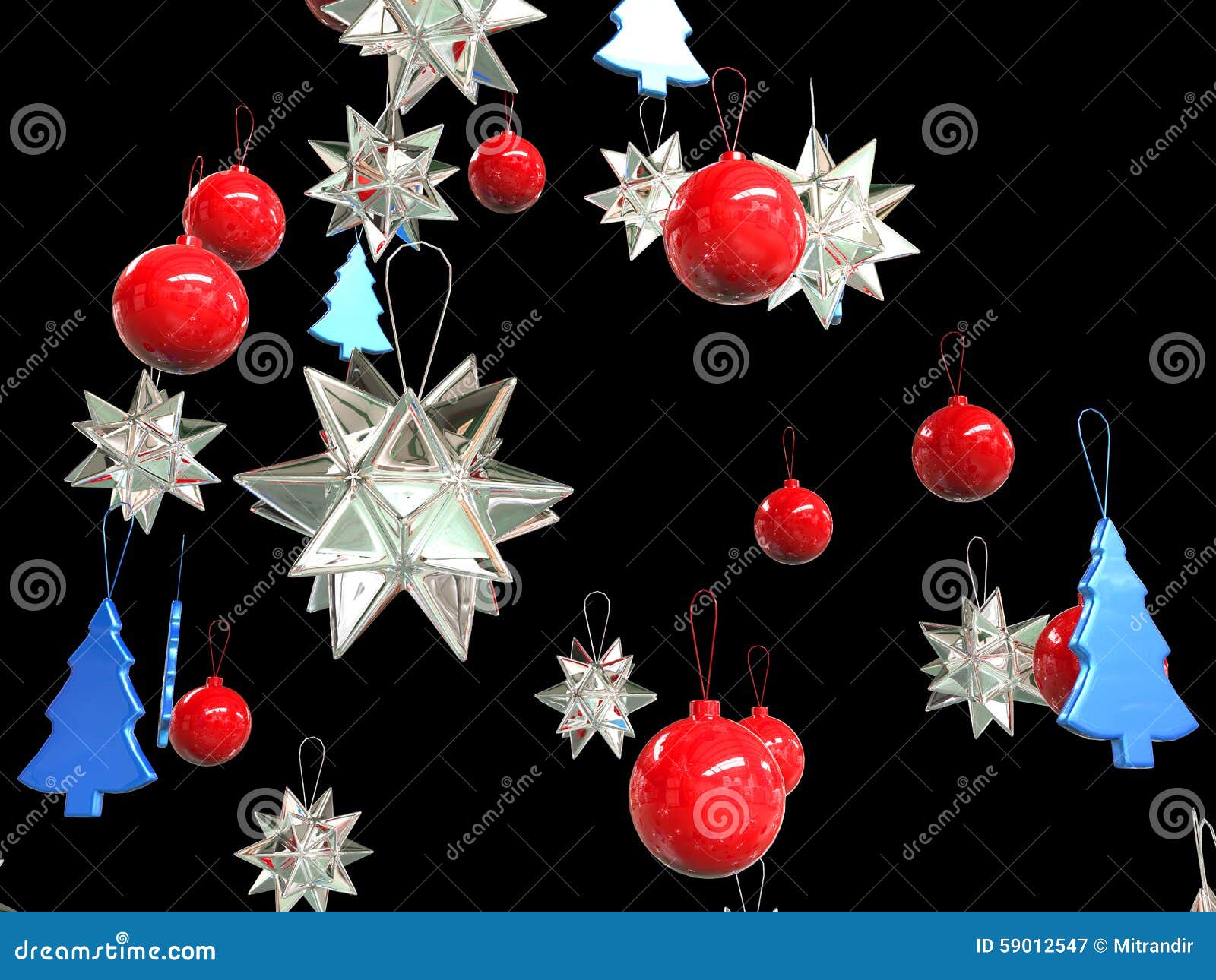 Close Up of Christmas Decorations Stock Image - Image of december ...