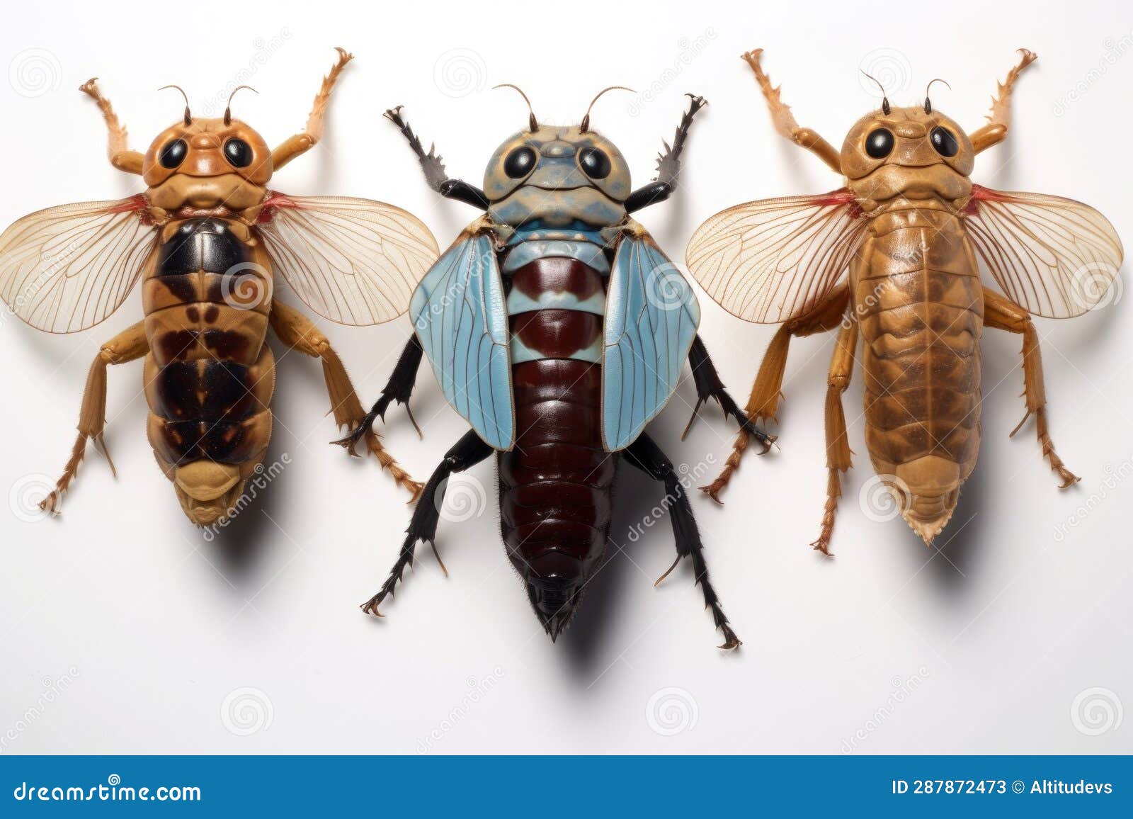 Close-up of Cicada Eyes during Various Life Stages Stock Image - Image ...