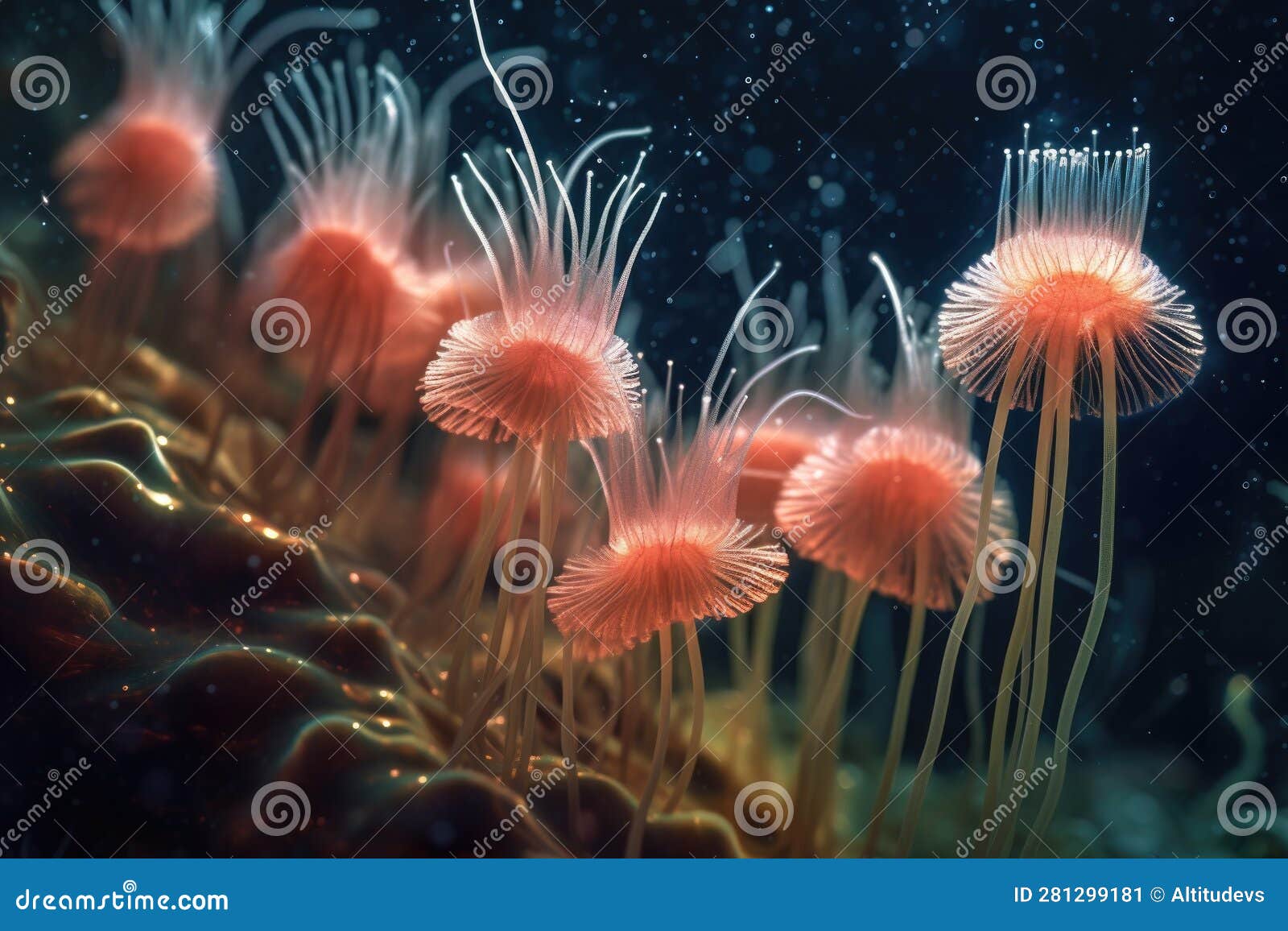 Close-up of Ciliates Cilia Waving in Water Stock Illustration ...