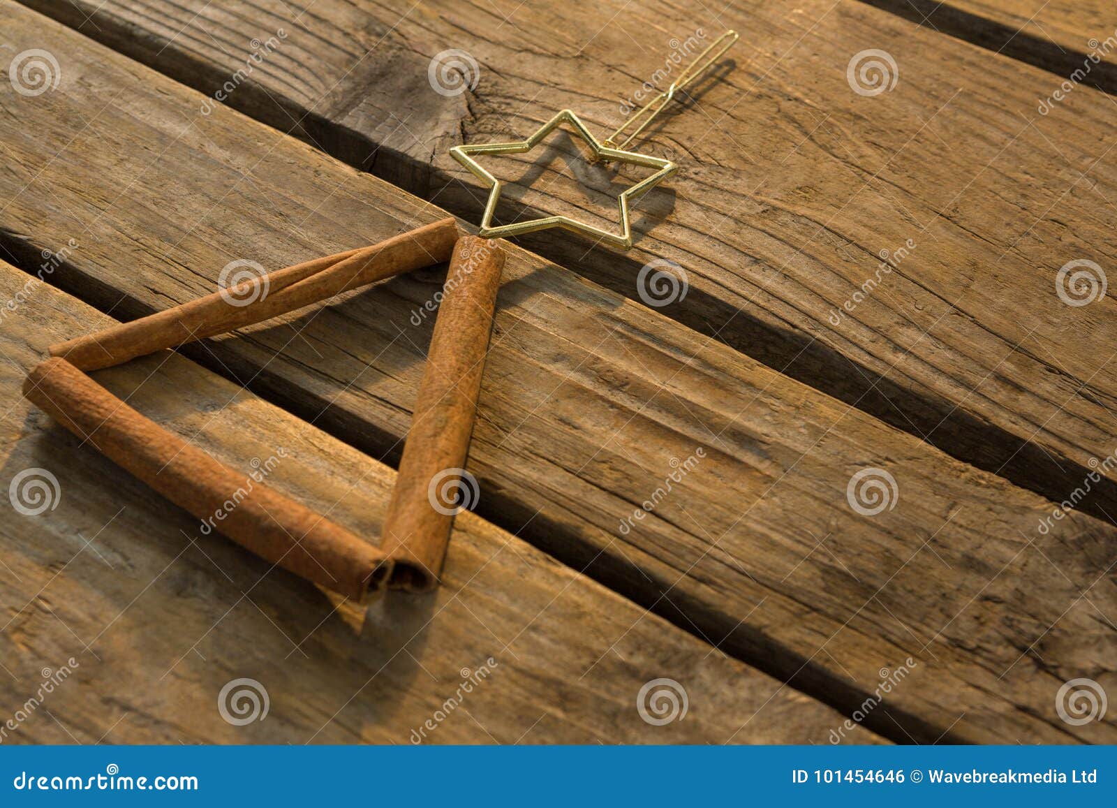 Close Up of Cinnamon Stick with Star Shape Stock Photo - Image of ...