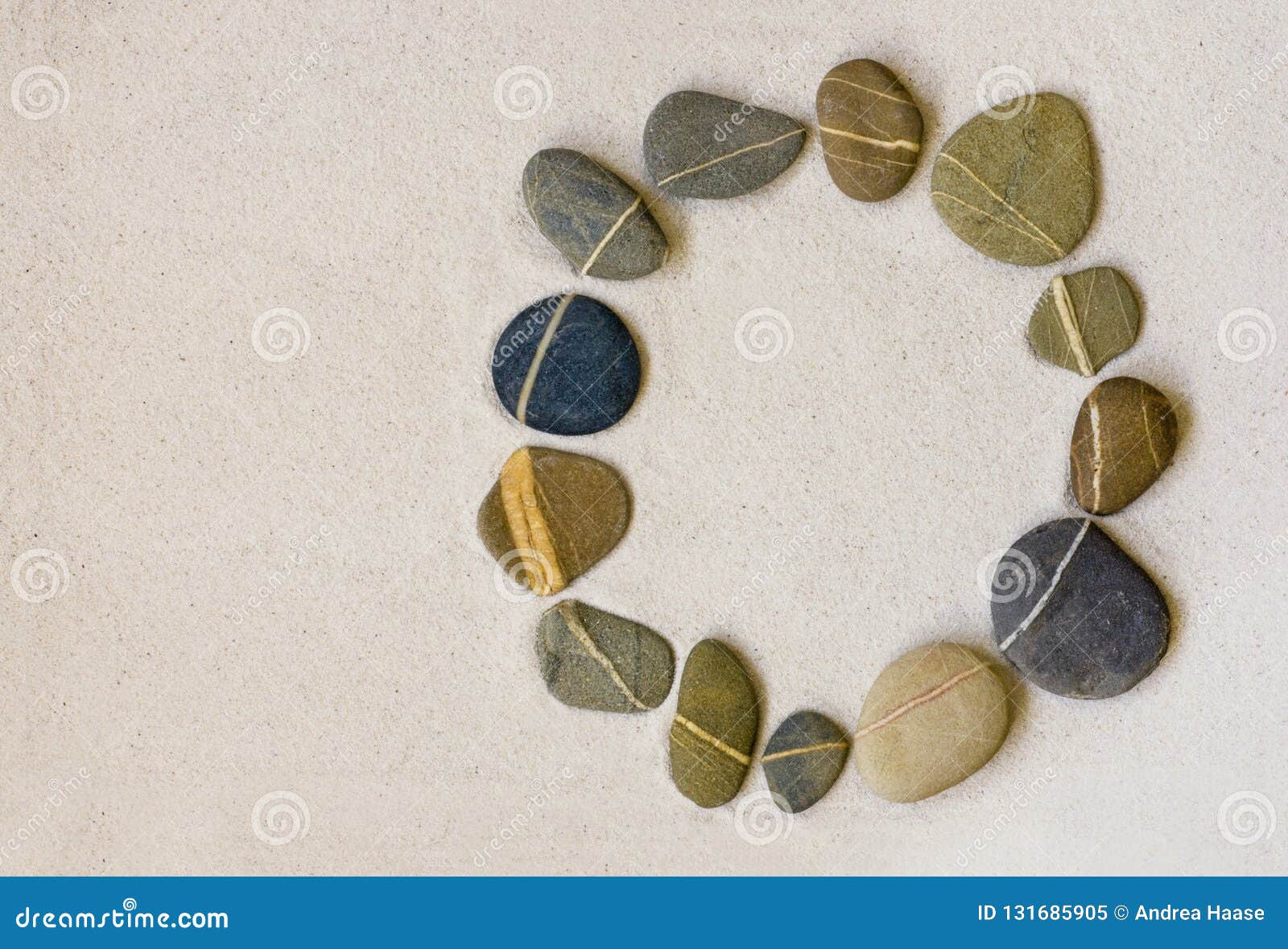 Close Up of Circle Created of Smooth Grey Pebble Stock Image - Image of ...