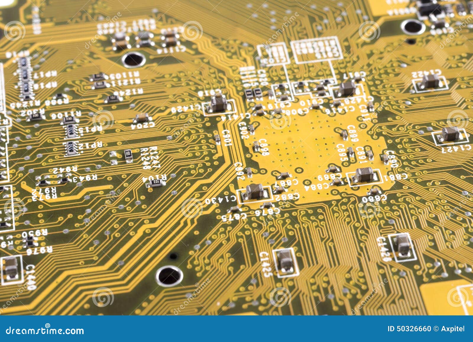 Close up of circuit board stock photo. Image of information - 50326660