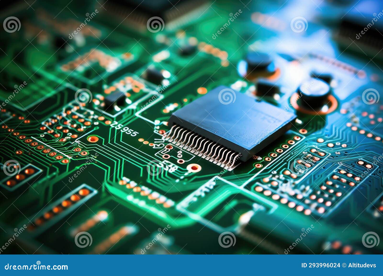 Close-up of a Circuit Board Under Testing Stock Photo - Image of ...