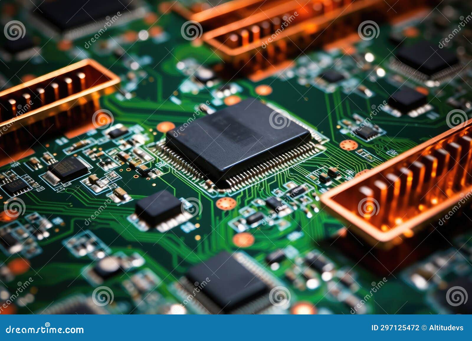 Close-up of Circuit Boards Connected on a Desktop Stock Photo - Image ...